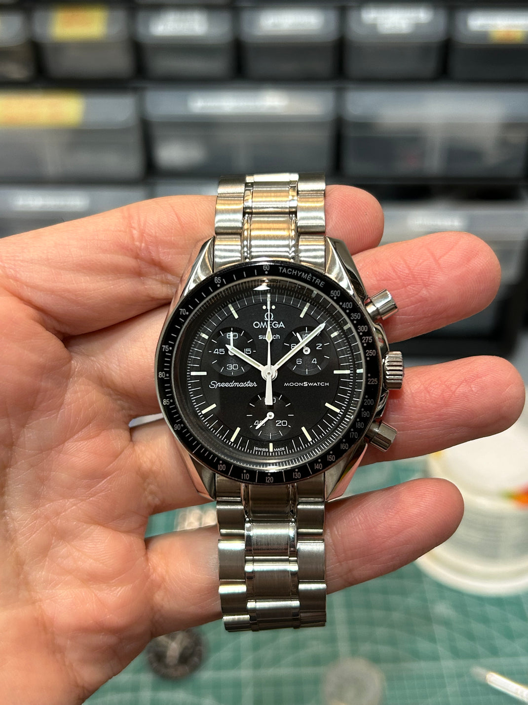 The Steel MoonSwatch Project – Lume Lab